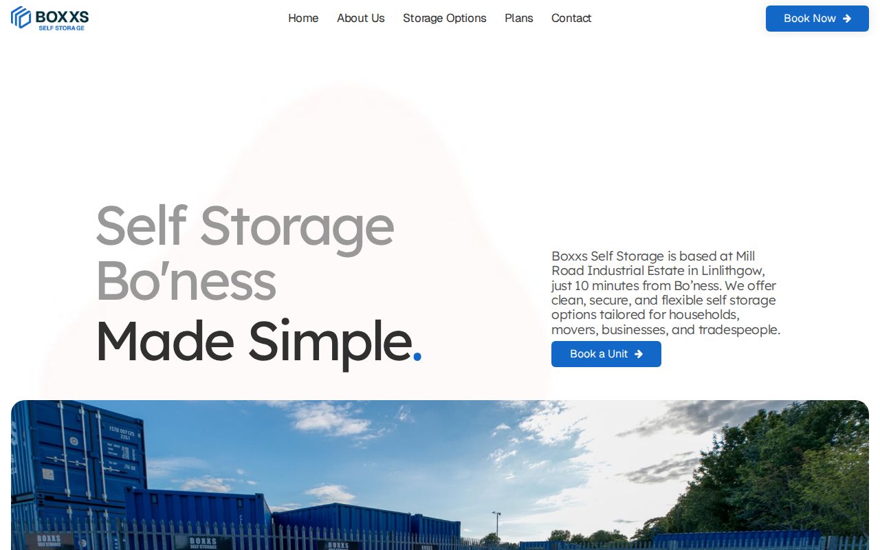 Self Storage Bo’ness | Secure 24/7 Units at Boxxs